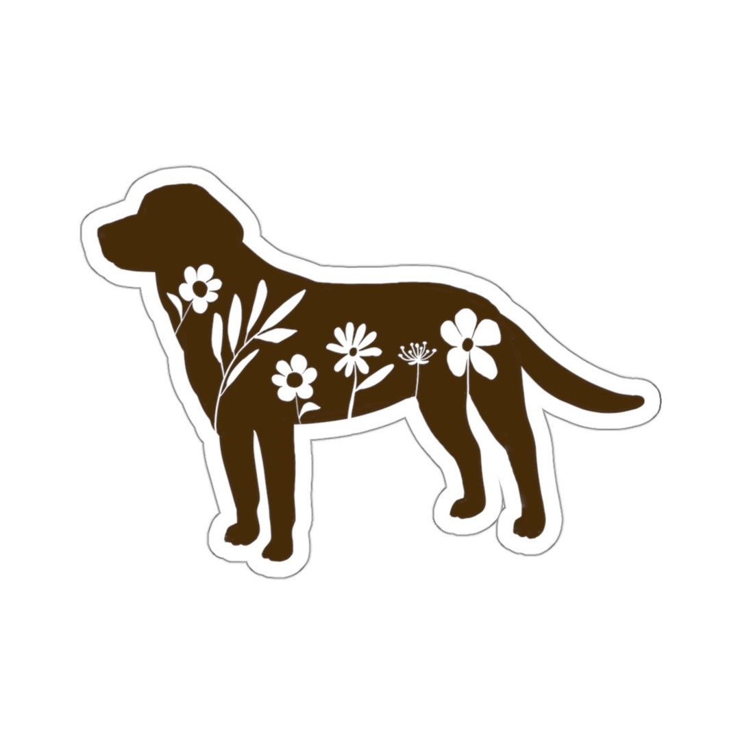 Chocolate Lab Vinyl Sticker, Laptop Decal, Water Bottle Sticker ...