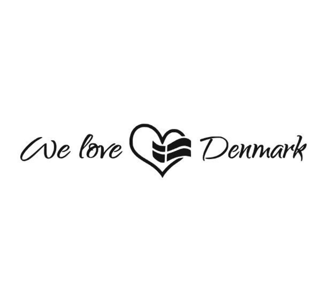 Sticker Sticker WE LOVE DENMARK Flag Travel Camper Bulli Motorhome ...
