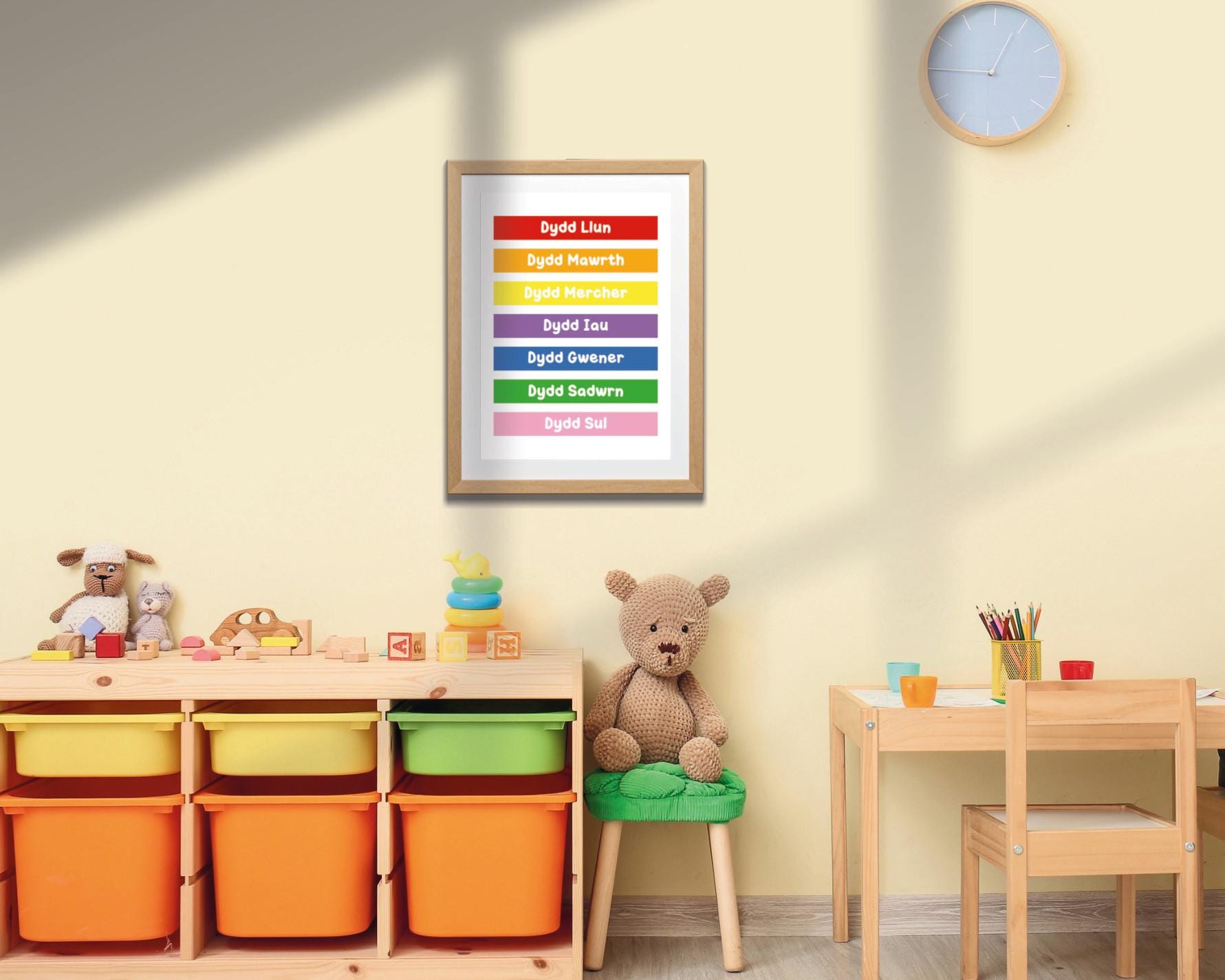 Welsh Days of the Week Printable, Educational Poster, Montessori Early ...