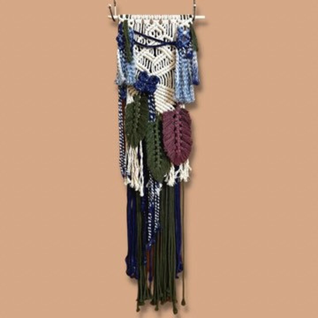Hand Made Hand Dyed Macrame Wall Hanging The Zoo Etsy