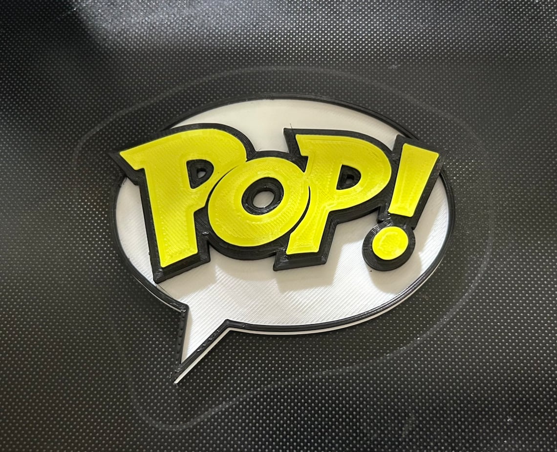 Custom Funko Pop Logo! - 3D Printed 'pop!' Logo Wall Display | Funko ...