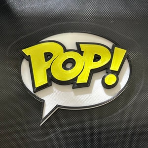 Custom Funko Pop Logo! - 3D Printed 'pop!' Logo Wall Display | Funko ...