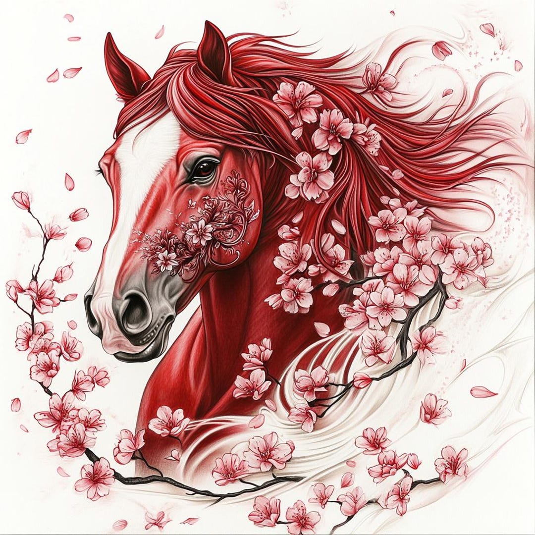 2026 Year of the Horse PNG | Fire Horse Chinese Zodiac Art | Galloping ...