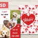 DOG Valentine Card PSD Template. Puppy Valentine Card. Dog - Etsy