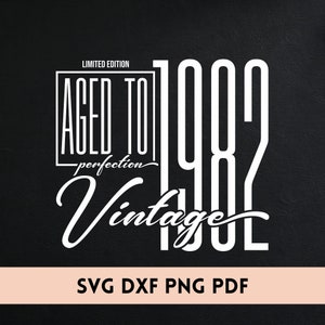 Born in 1982 SVG: Retro Aged to Perfection Design (digital Download) - Etsy