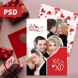 Personalized Valentine's Day Card With Photo PSD Template. Valentine ...