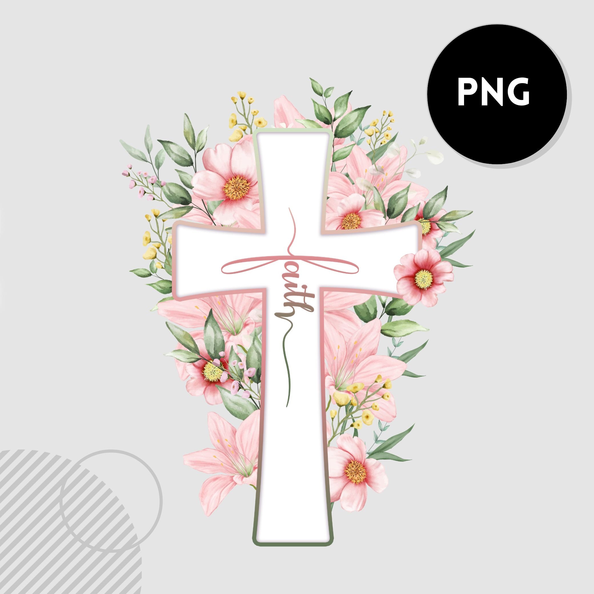 Light Pink Cross Clip Art