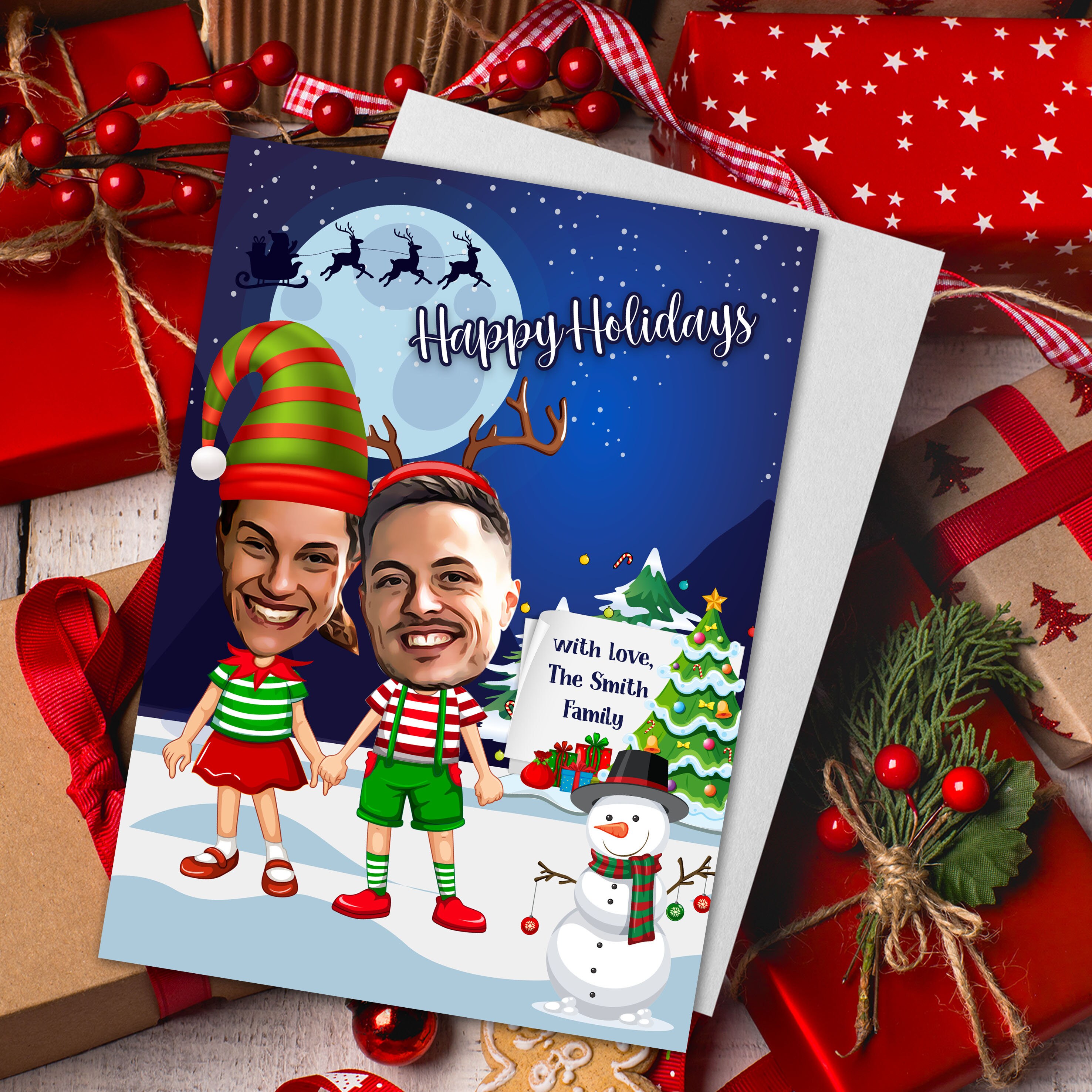 Personalized Family Christmas Card Funny Photo Christmas | Etsy