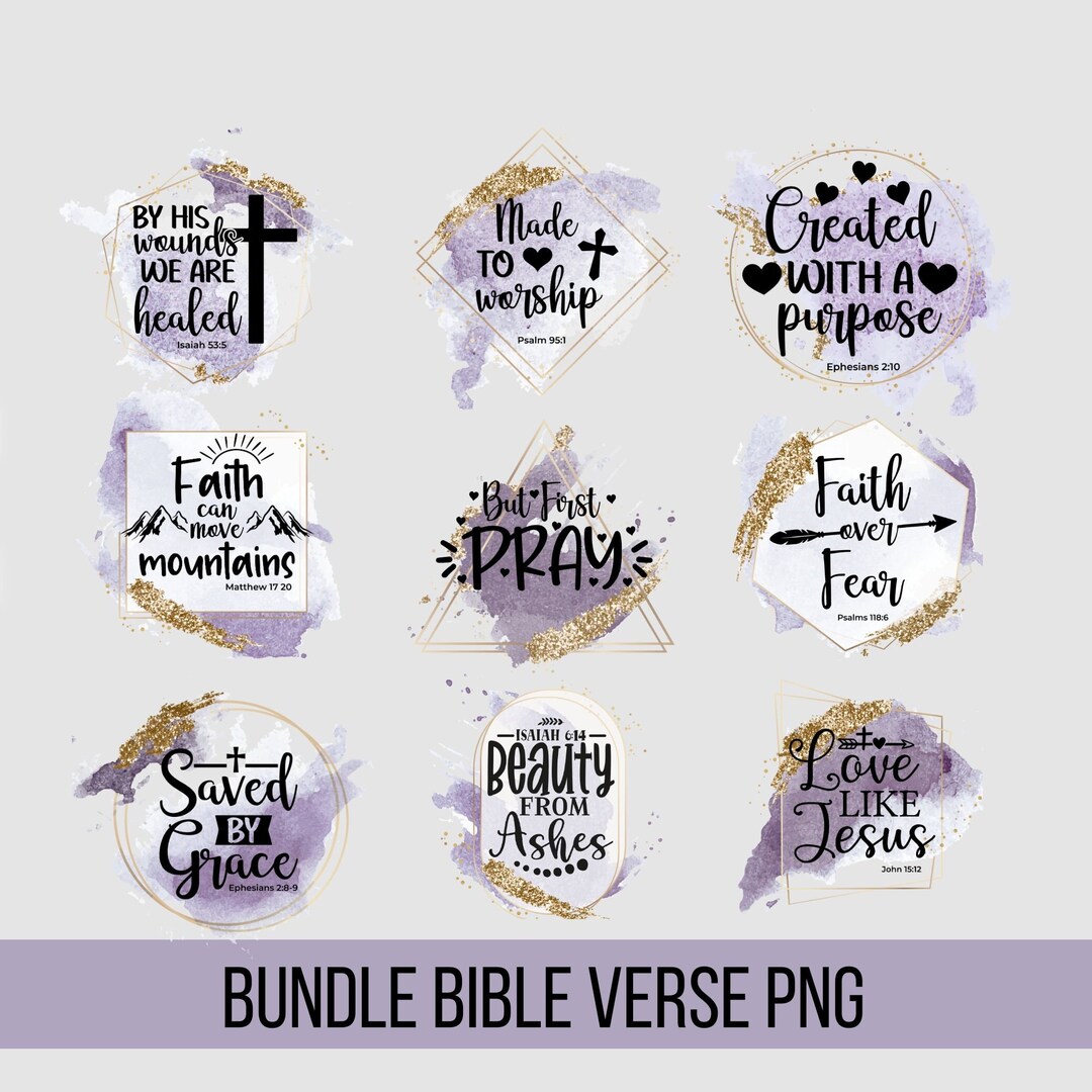 Christian Quotes Bundle PNG Bible Verse PNG Bundle Bible Quotes ...