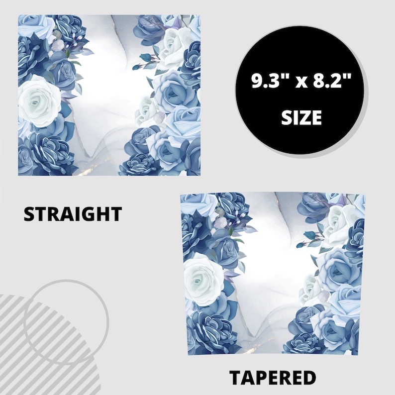 Blue Roses Tumbler Sublimation Design: Watercolor PNG (digital Download ...