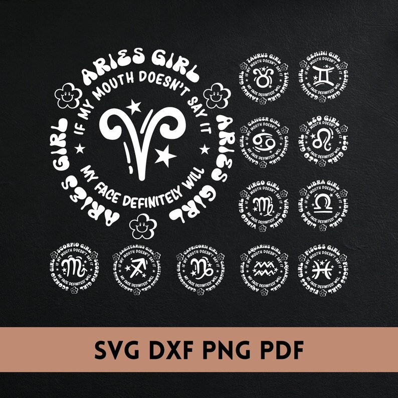 Zodiac Signs SVG Bundle horoscope SVG Bundle Zodiac Signs - Etsy