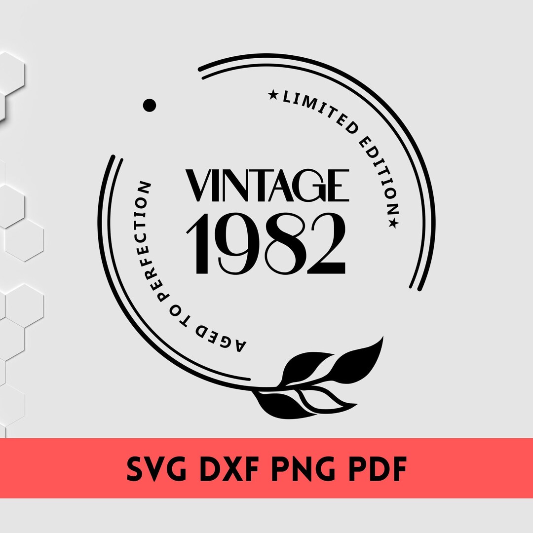 Born in 1982 SVG: Retro Aged to Perfection Design (digital Download) - Etsy