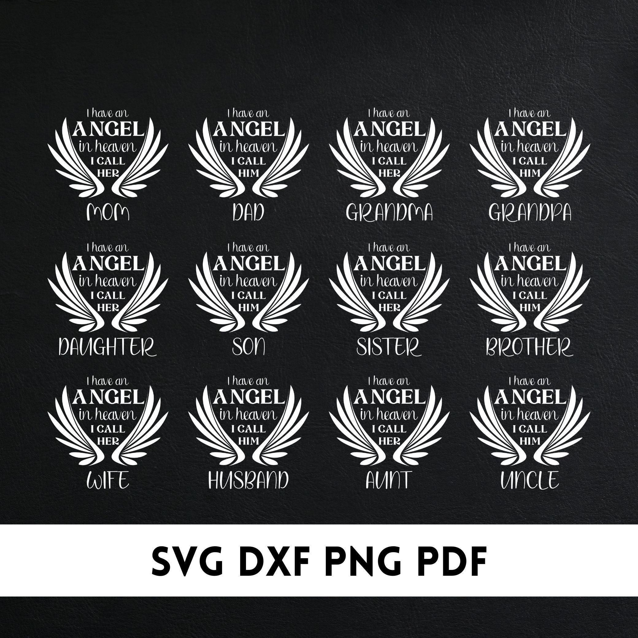 I Have an Angel in Heaven SVG/ DXF/ PNG Bundle in Memory Svg - Etsy ...