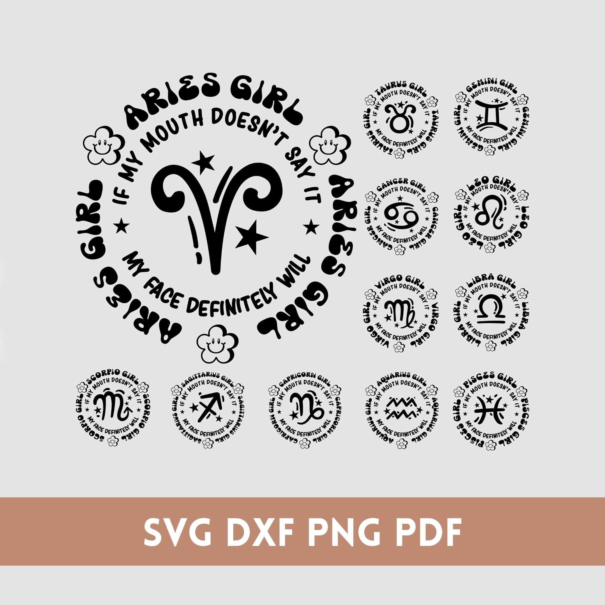 Zodiac Signs SVG Bundle horoscope SVG Bundle Zodiac Signs - Etsy Norway