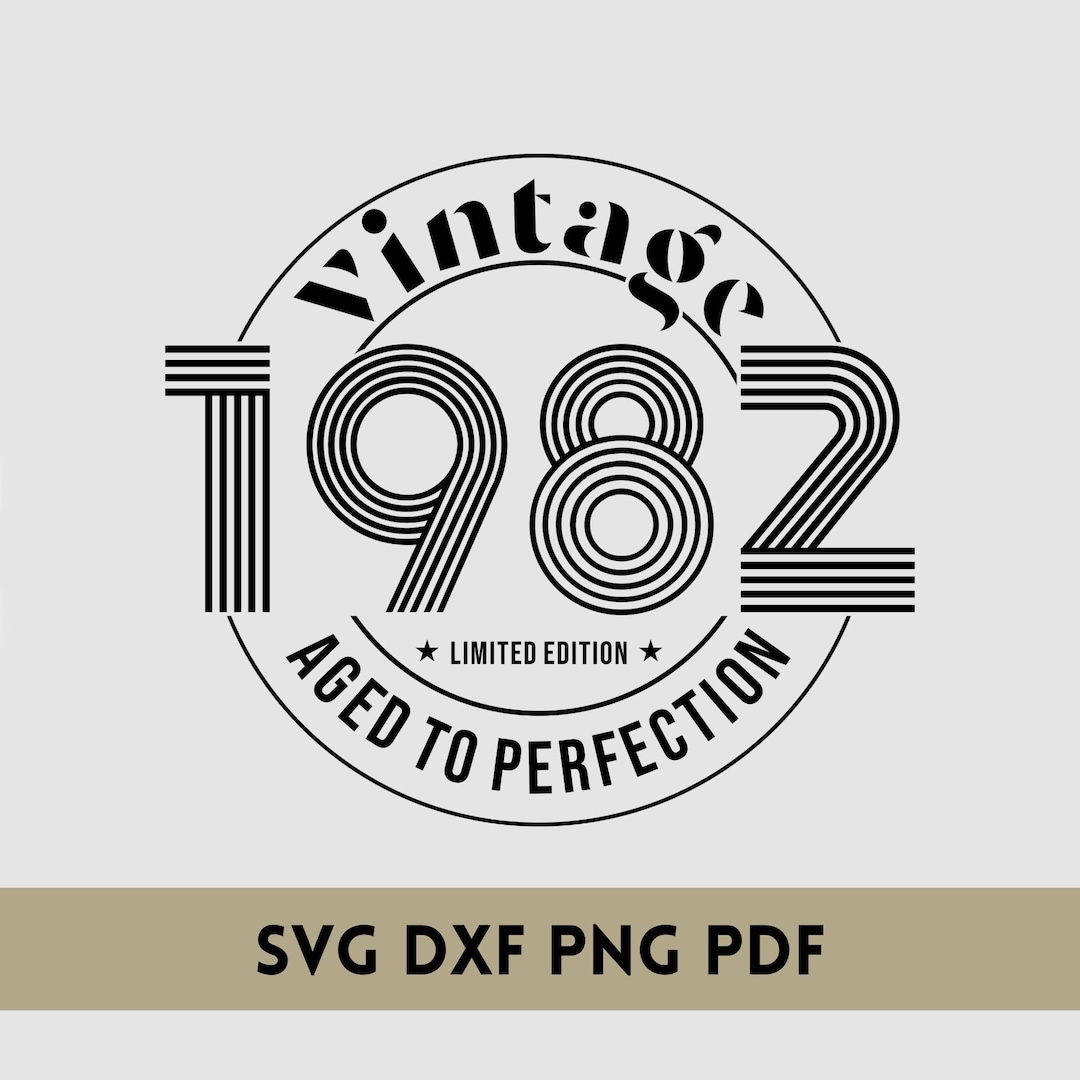 Born in 1982 SVG - Born in 1982 PNG - 1982 Retro Svg - 1982 SVG - Aged ...