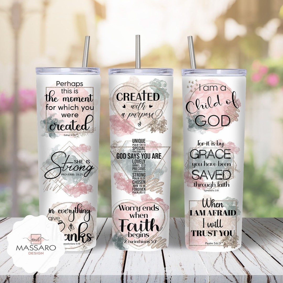 Christian Tumbler Design: Bible Verse PNG (digital Download) - Etsy