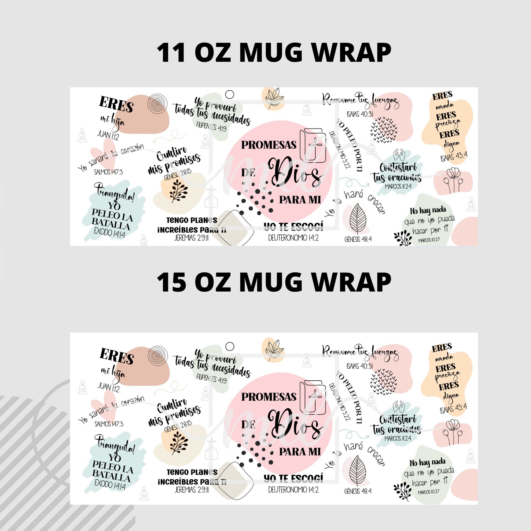 Spanish Bible Verse Mug Wrap: Promesas De Dios (digital Download) - Etsy