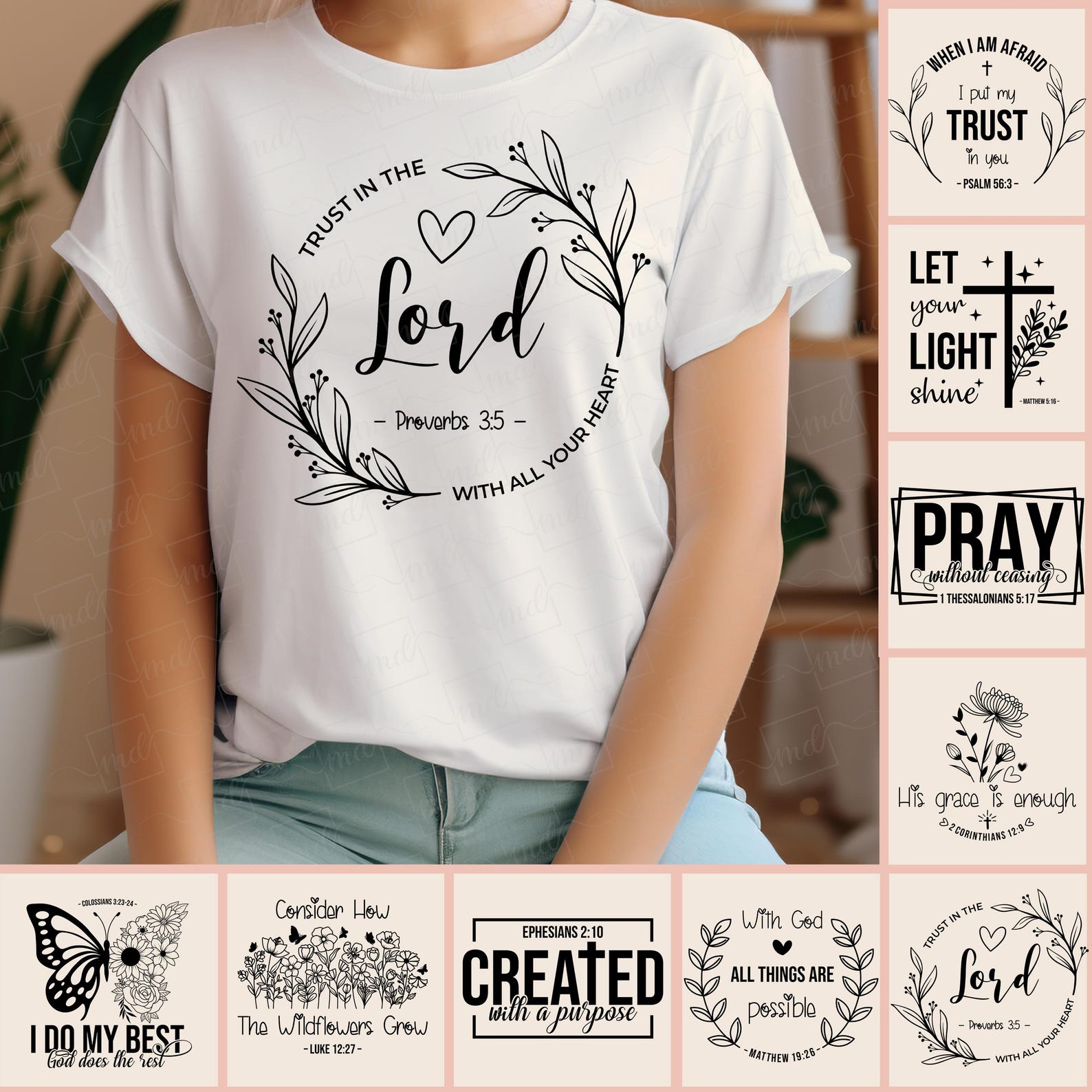 Christian SVG Bundle: Bible Verse Designs (digital Download) - Etsy