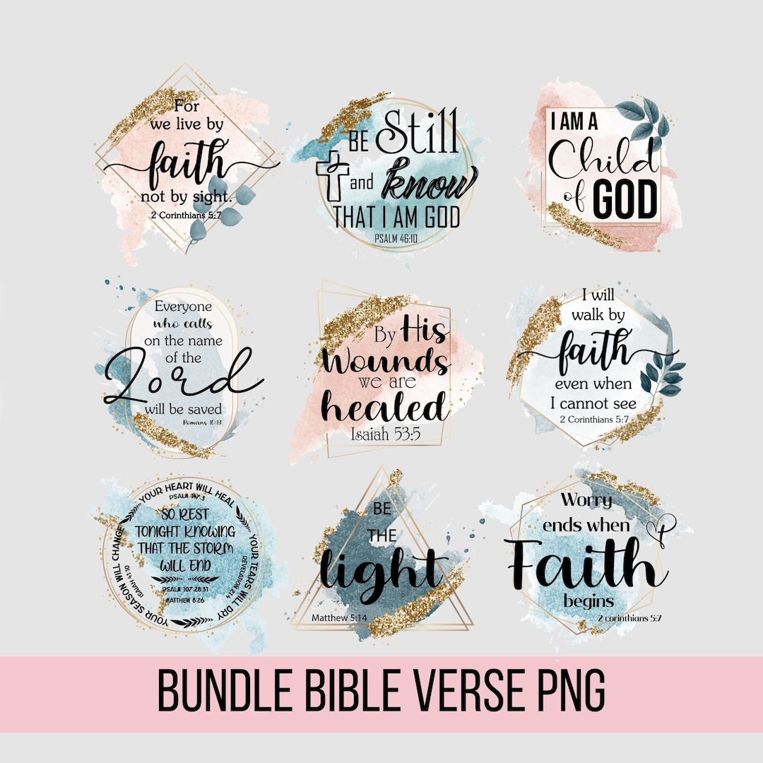 Christian Quotes Bundle PNG Bible Verse PNG Bundle Bible Quotes ...