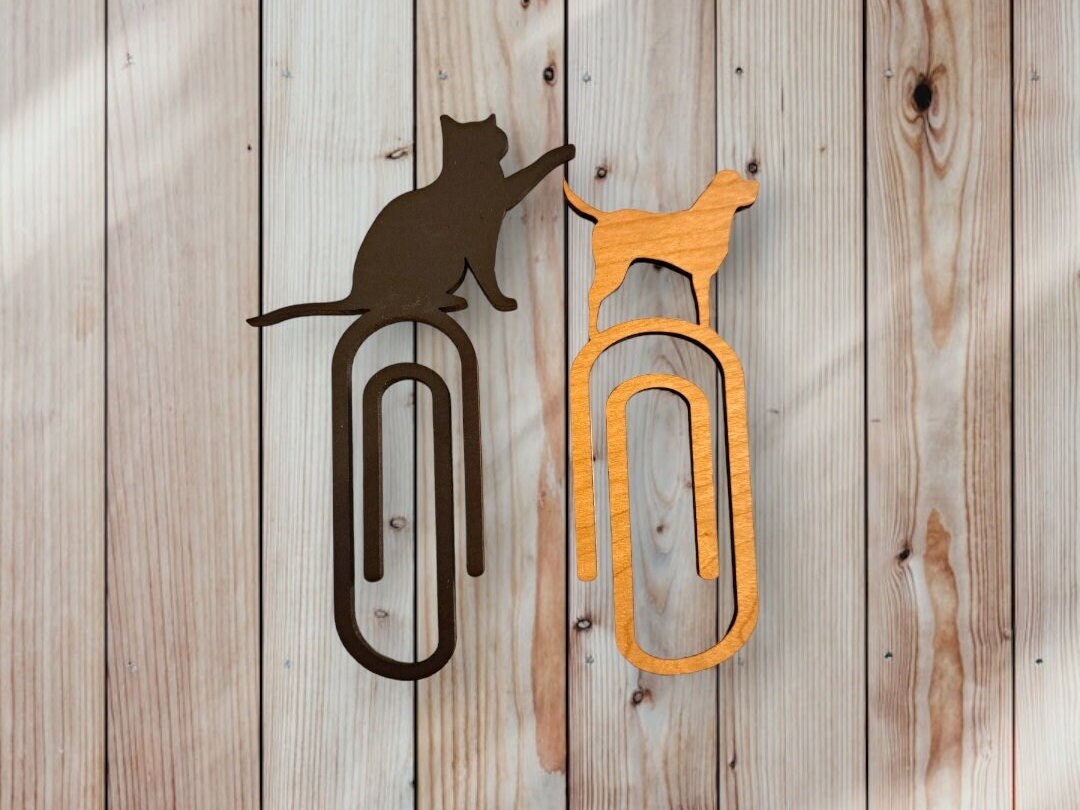 Paperclip Bookmark SVG Bundle, Book Lover Laser Cut Files (digital File ...