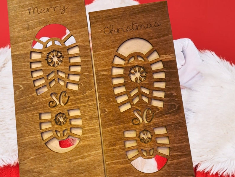 DIGITAL FILE Santa Claus Boot Footprints SVG Santa's - Etsy