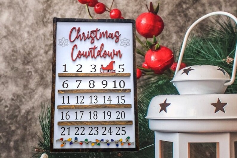 Christmas Countdown Svg, Christmas Sign Svg, Advent Svg, Merry ...