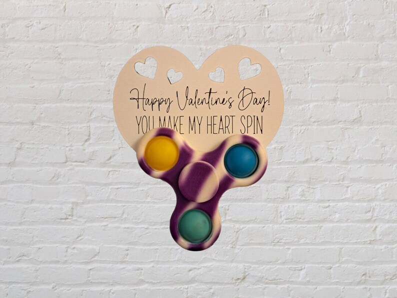 Fidget Spin and Pop Valentines Day Svg Valentine Pop Tag Svg - Etsy