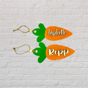 Carrot Easter Basket Name Tag SVG, Glowforge Laser Cut File - Etsy