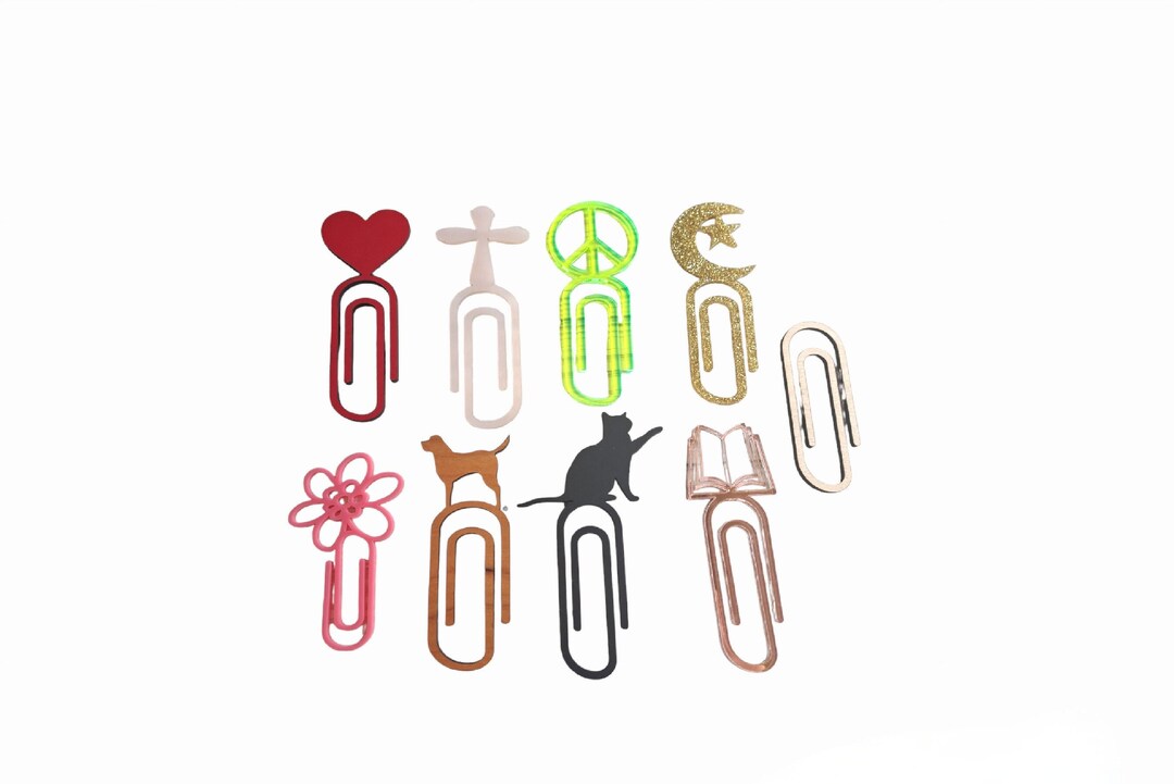 Paperclip Bookmark SVG Bundle, Book Lover Laser Cut Files (digital File ...