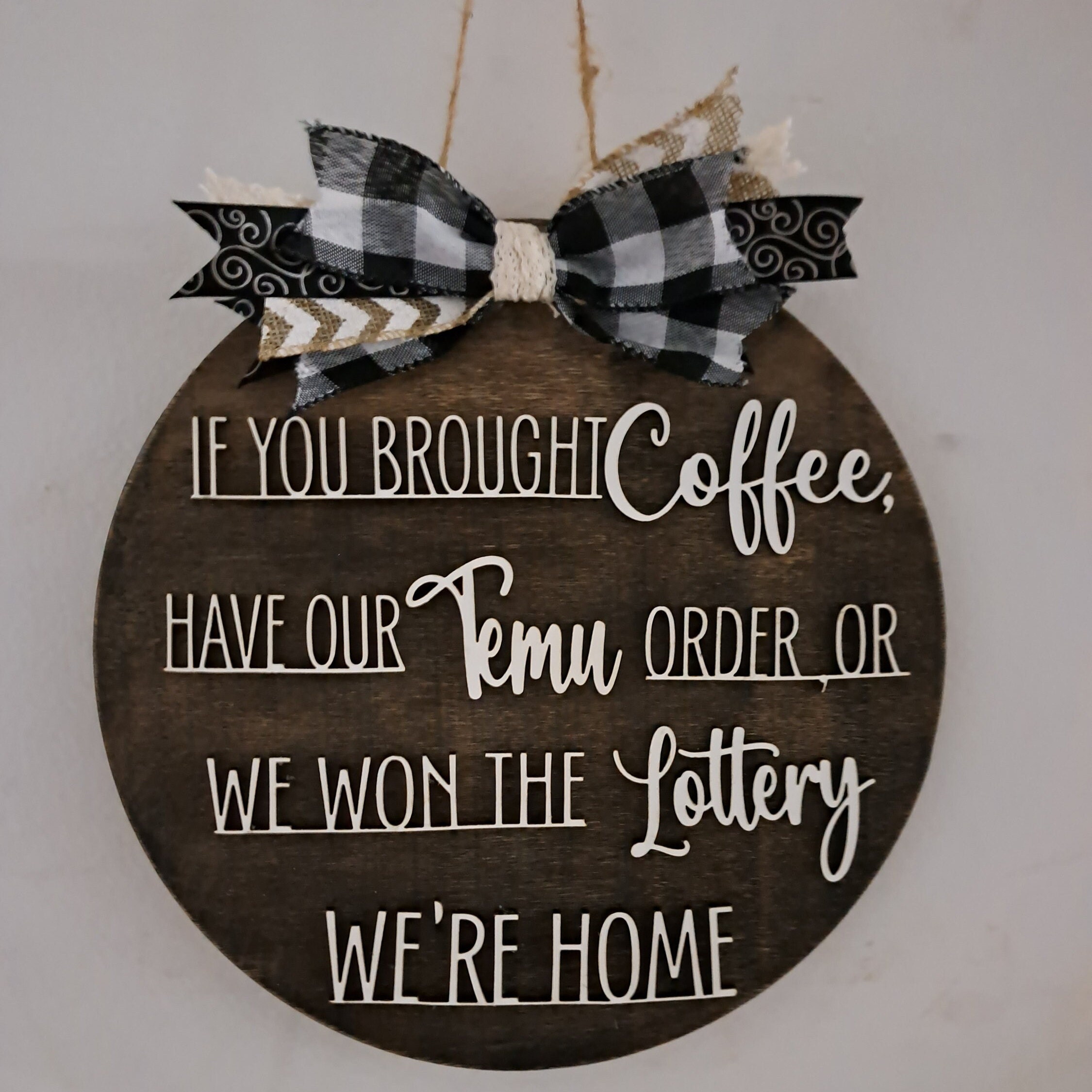 Funny Temu Lottery Coffee Door Sign SVG, Laser Cut File - Etsy