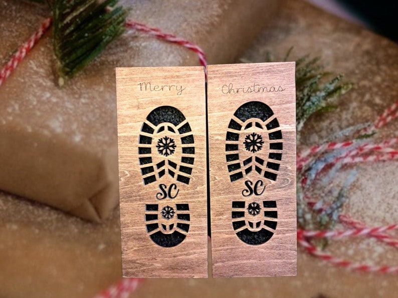 DIGITAL FILE Santa Claus Boot Footprints SVG Santa's - Etsy