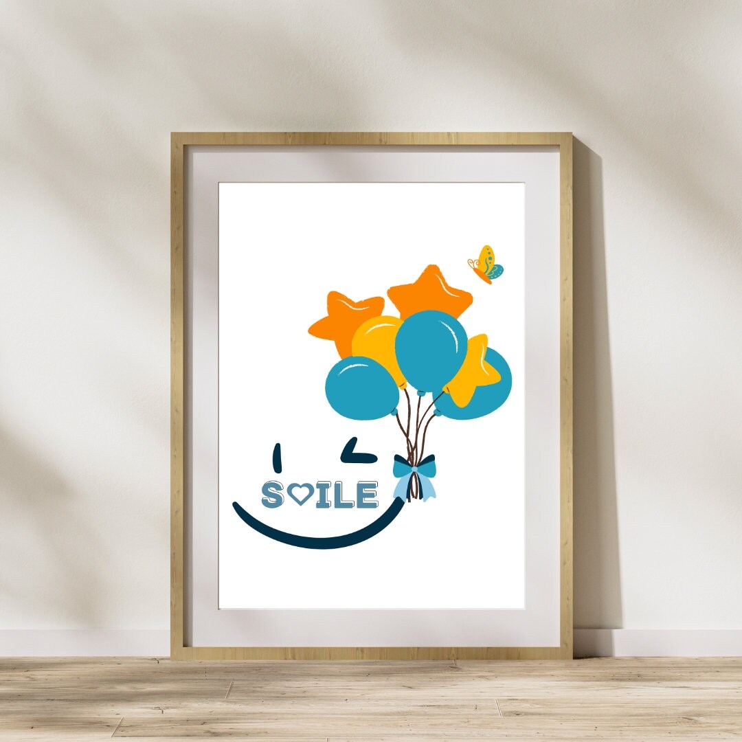 Smile Wall Art / Funny Wall Art/ Digital Download/ Home Décor / Wall ...