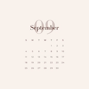 2023 Set of 12 Minimalist Calendar Computer Wallpapers - Etsy