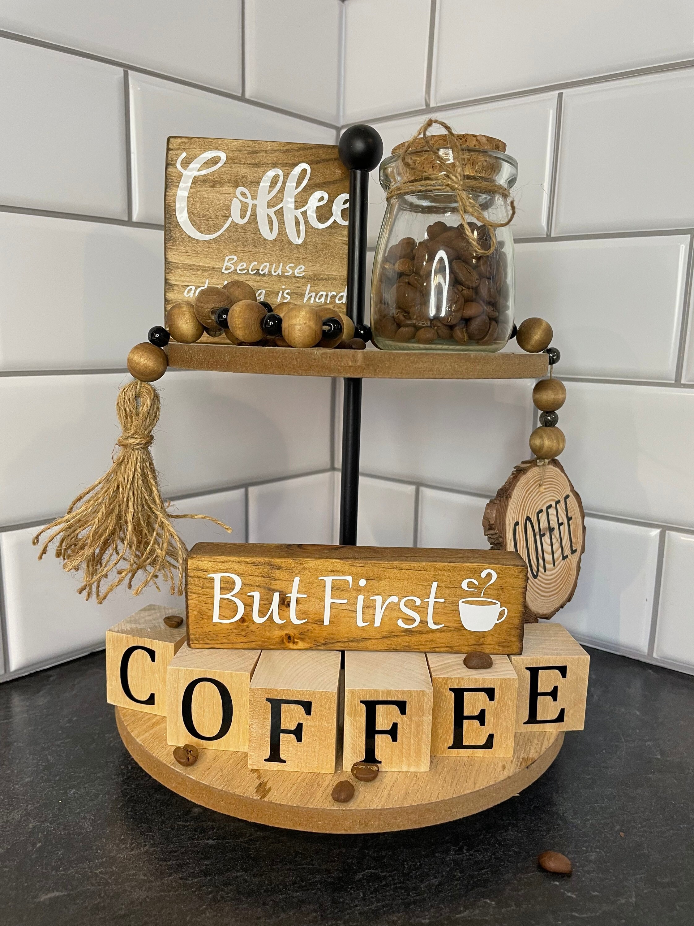 Coffee Tray Decor Coffee Bar Decor Coffee Decor - Etsy