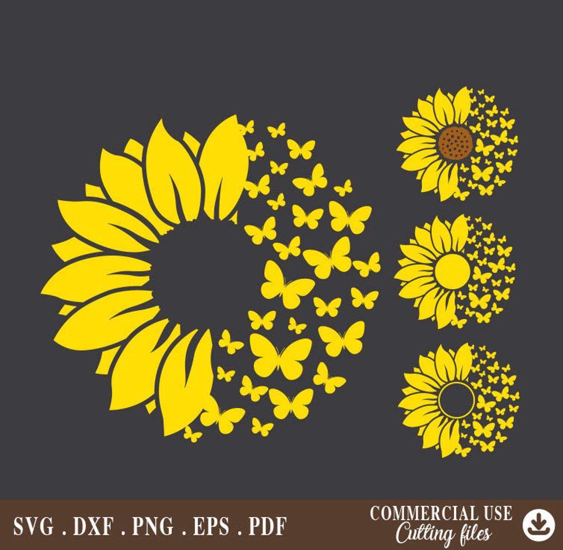 Sunflower Butterflies Svg Sunflower Butterflies SVG - Etsy