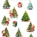 Watercolor Christmas Tree Clipart Bundle, Painted Tree Clipart, Clipart ...