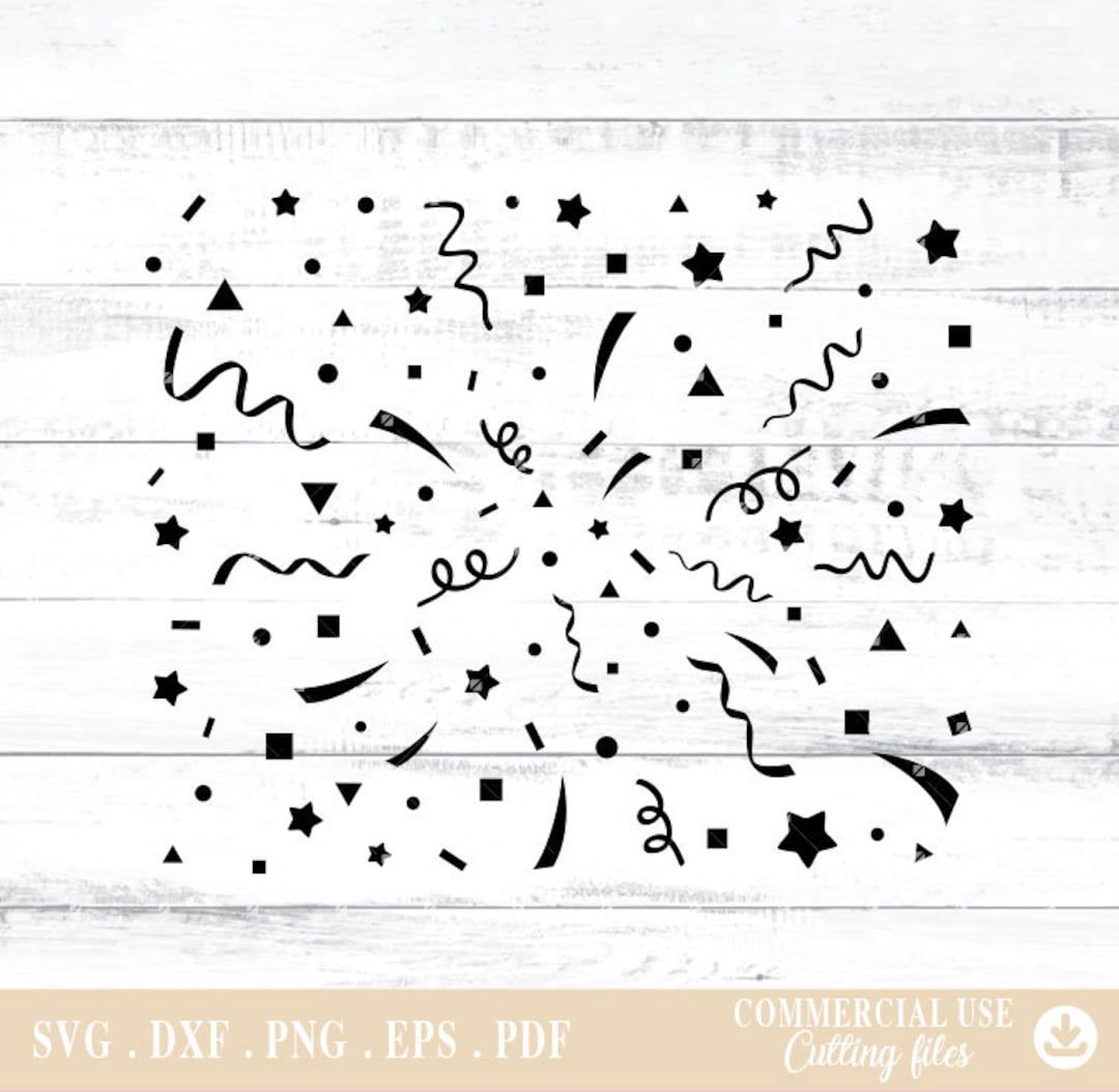 Confetti Svg, Confetti Pattern, Birthday Svg, Party Svg, Digital File ...