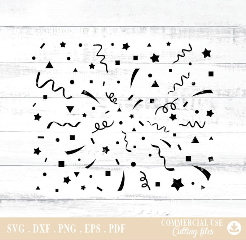Confetti Svg, Confetti Pattern, Birthday Svg, Party Svg, Digital File ...