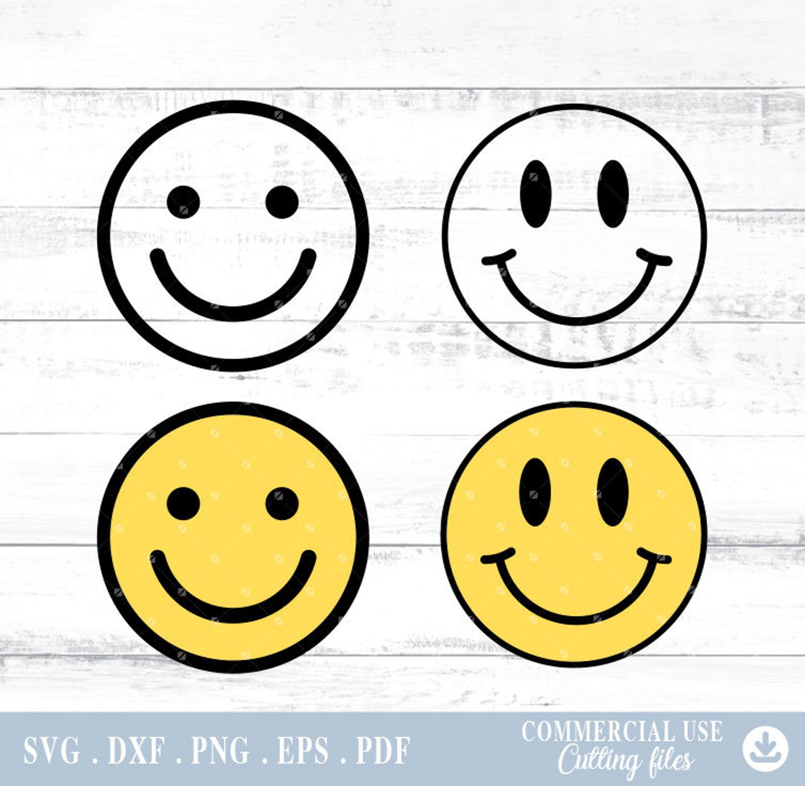 Smiley Svg Emoji Smiley Svg Smile svg Plotterdatei für - Etsy.de
