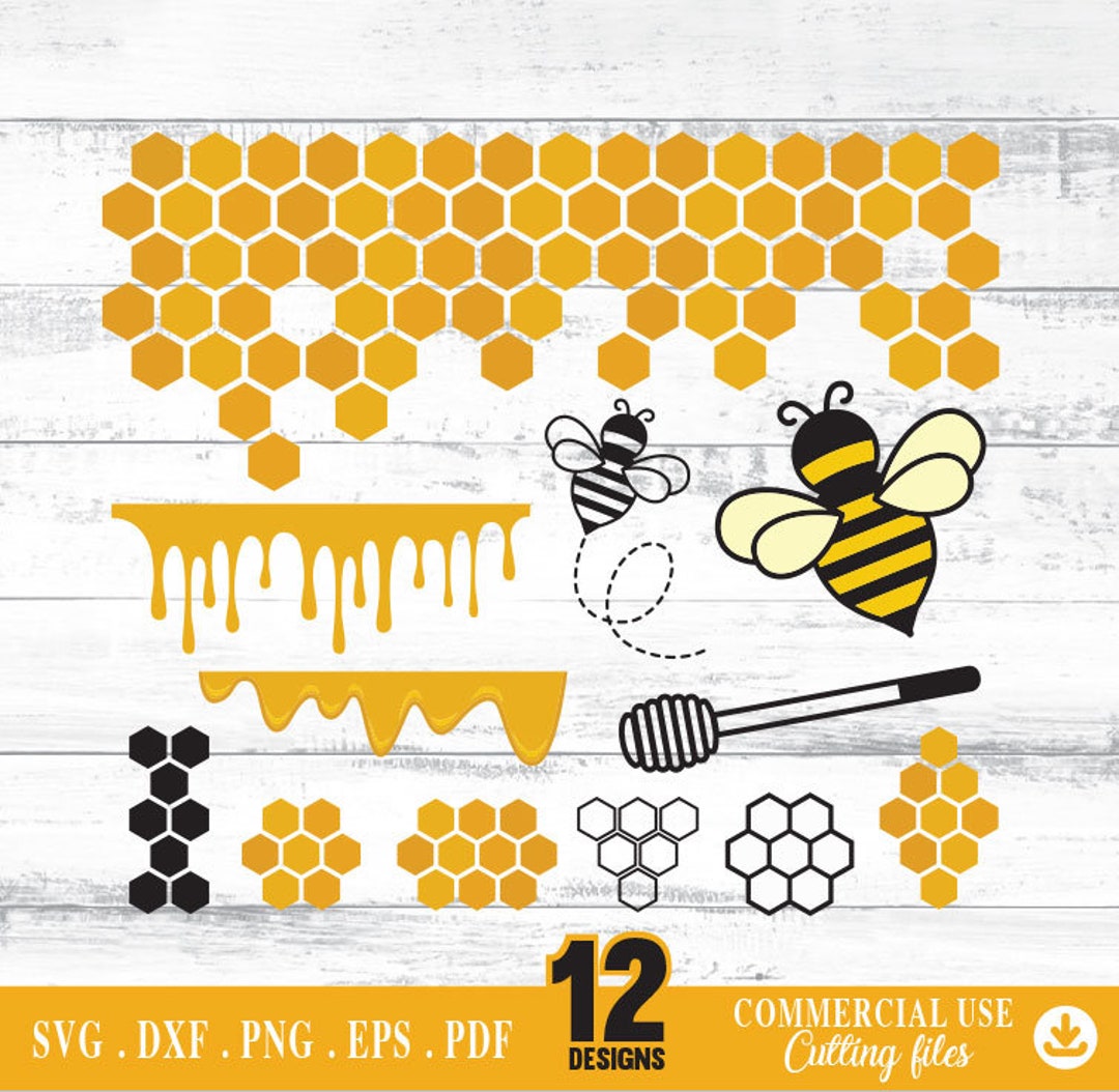 Bee Svg, Bee Bundle, Honeycomb Svg, Svg for Shirts, Svg Bundle, Digital ...