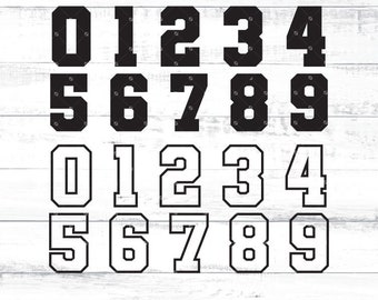Outline Numbers Svg - Etsy UK