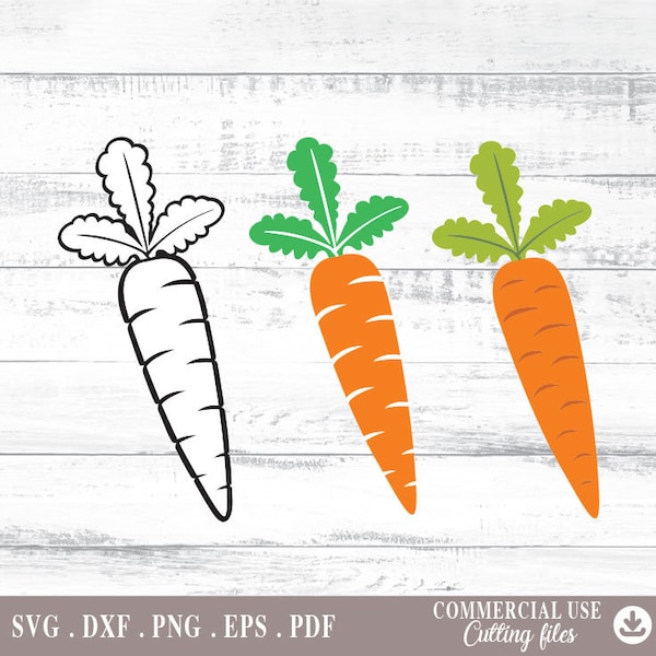 Easter Carrots Clipart - Etsy