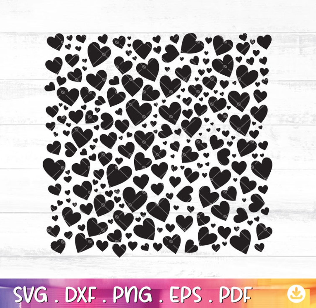 Heart Svg, Seamless Hearts Pattern Svg, Heart Pattern Svg, Love Pattern ...