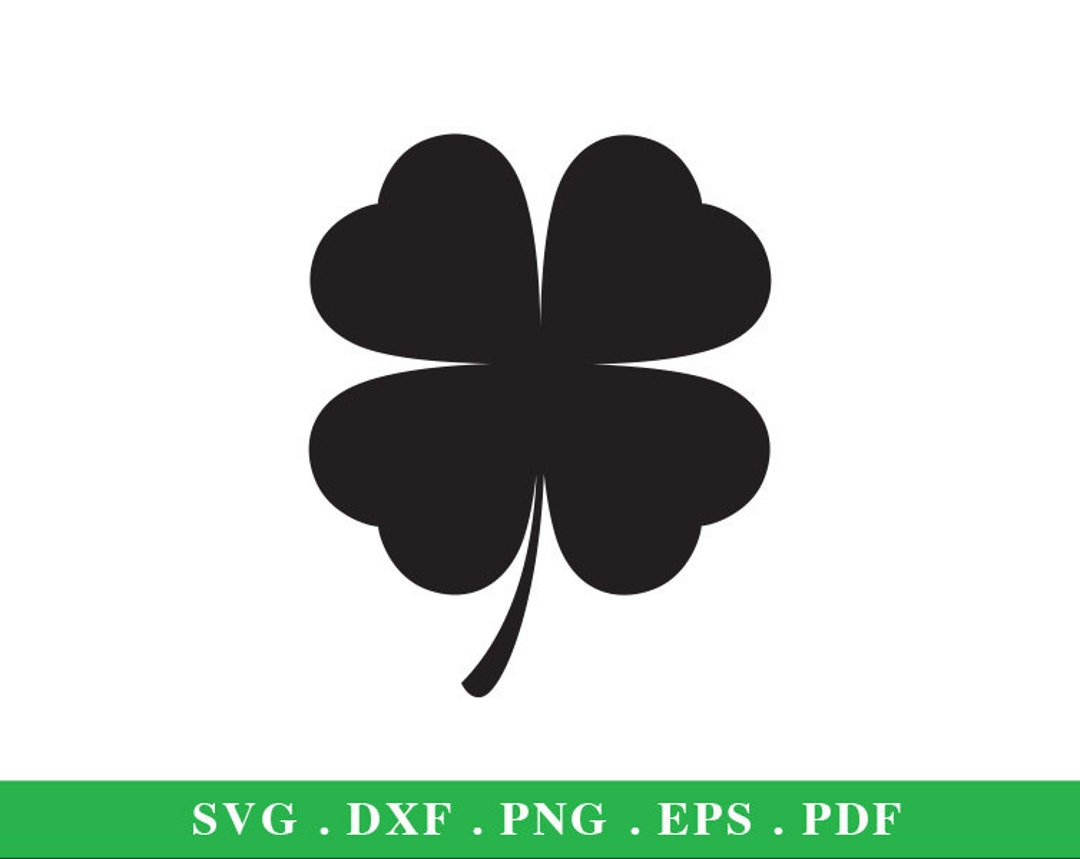 Four Leaf Clover Svg, for Cricut Silhouette, Svg, Dxf, Eps, Png - AB052 ...