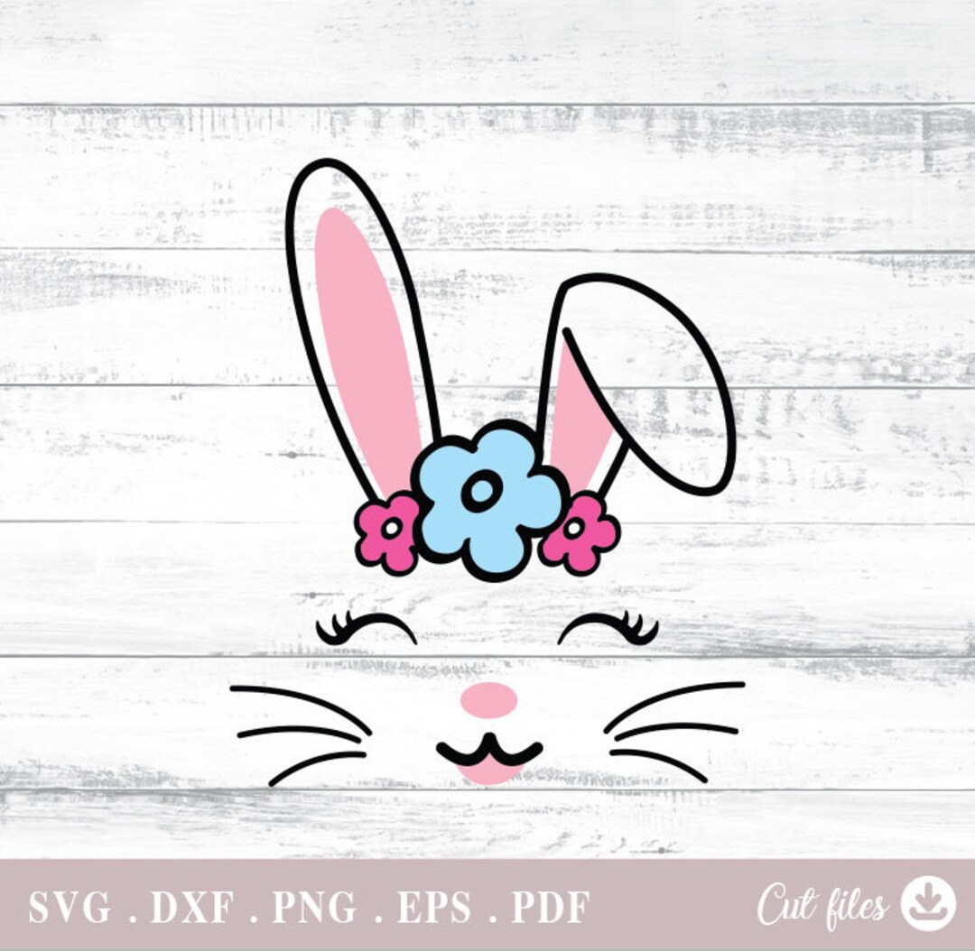 Bunny Face Svg, Easter Svg, Bunny Face, Svg for Shirts, Svg ...