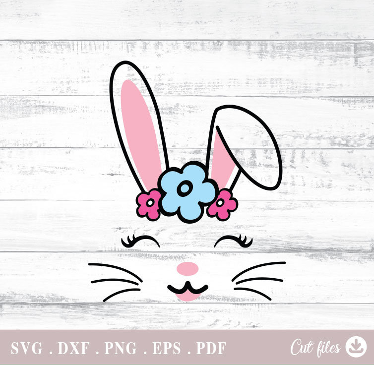 Bunny Face Svg, Easter Svg, Bunny Face, Svg for Shirts, Svg ...