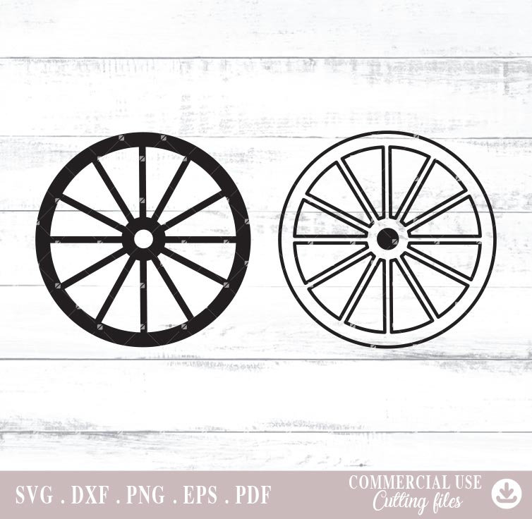 Wagon Wheel Svg, Instant Digital Download, Wheel Svg, Svg Cut Files for ...