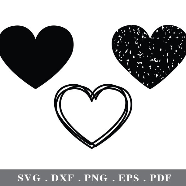 Distressed Heart Svg - Etsy