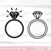 Diamond Ring Svg, Wedding Ring Svg, Engagement Ring Svg, Digital File ...