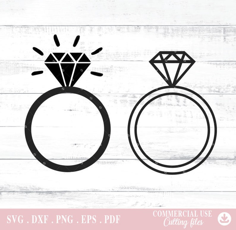Diamond Ring Svg Wedding Ring Svg Engagement Ring Svg - Etsy UK